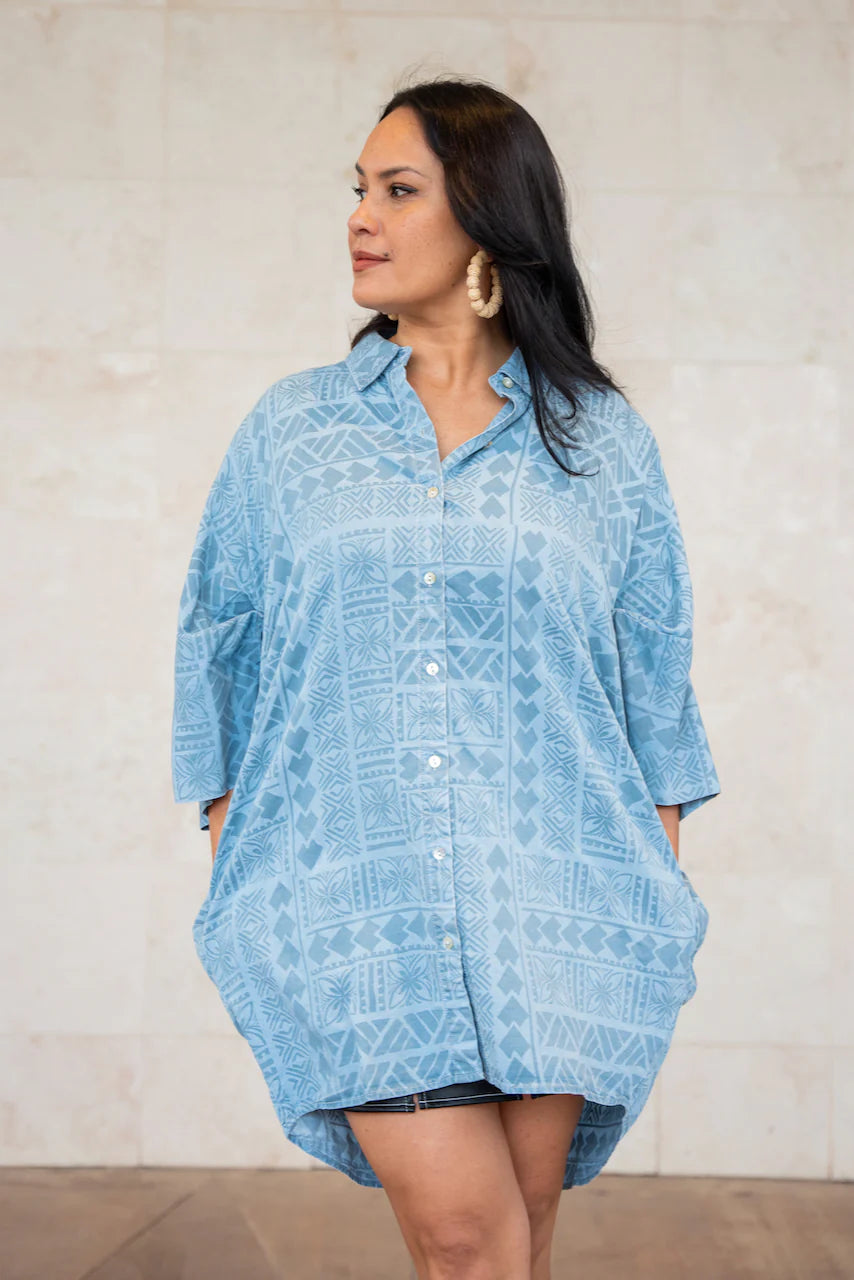 DENIM SAFUNE YOGA DRESS TT169 – www.tanoa.co.nz