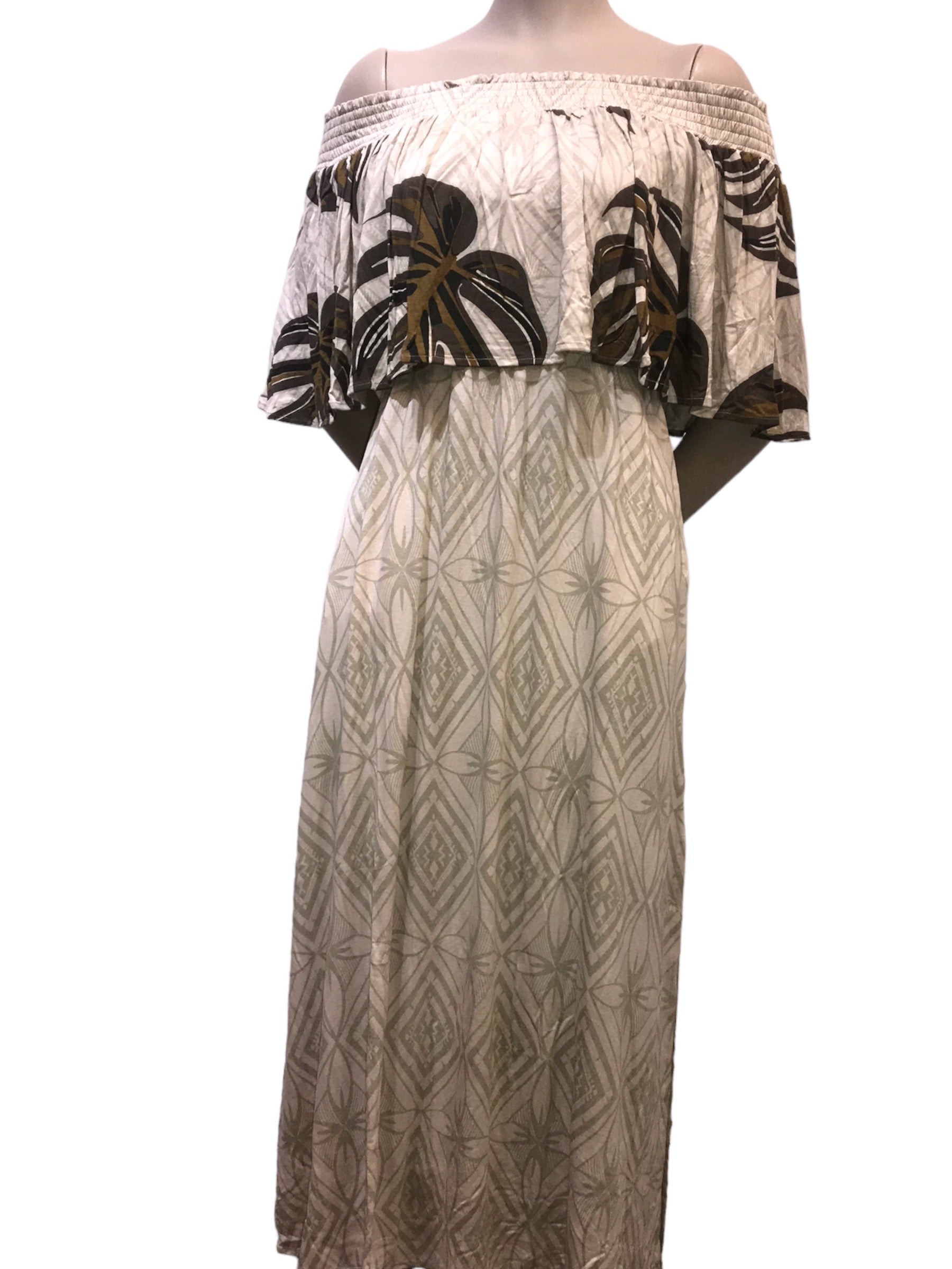 LE LAGI HOLOKU DRESS-TD158 NATURAL – www.tanoa.co.nz
