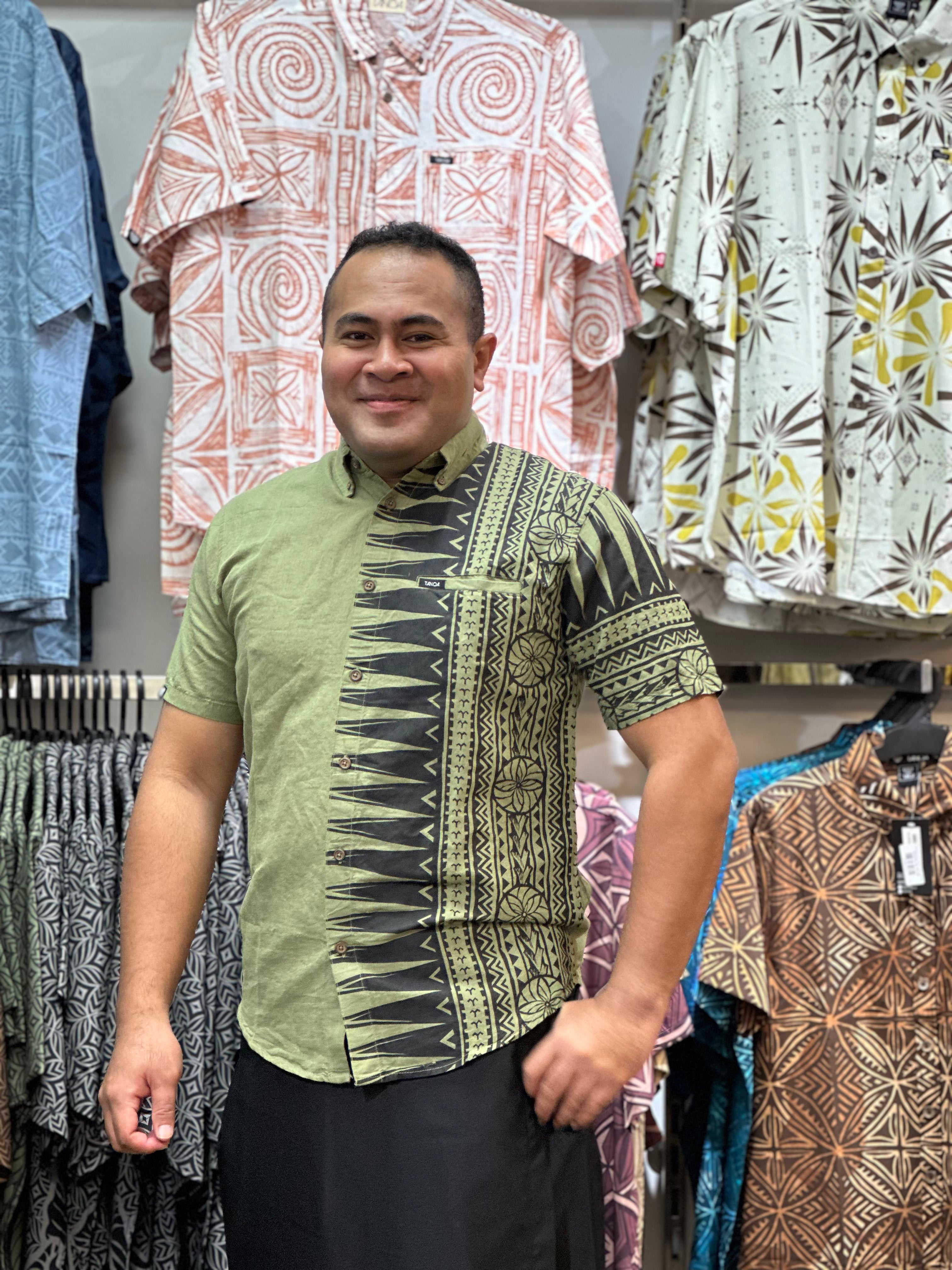 MA'AI MEN'S COTTON LINEN SHIRT – www.tanoa.co.nz