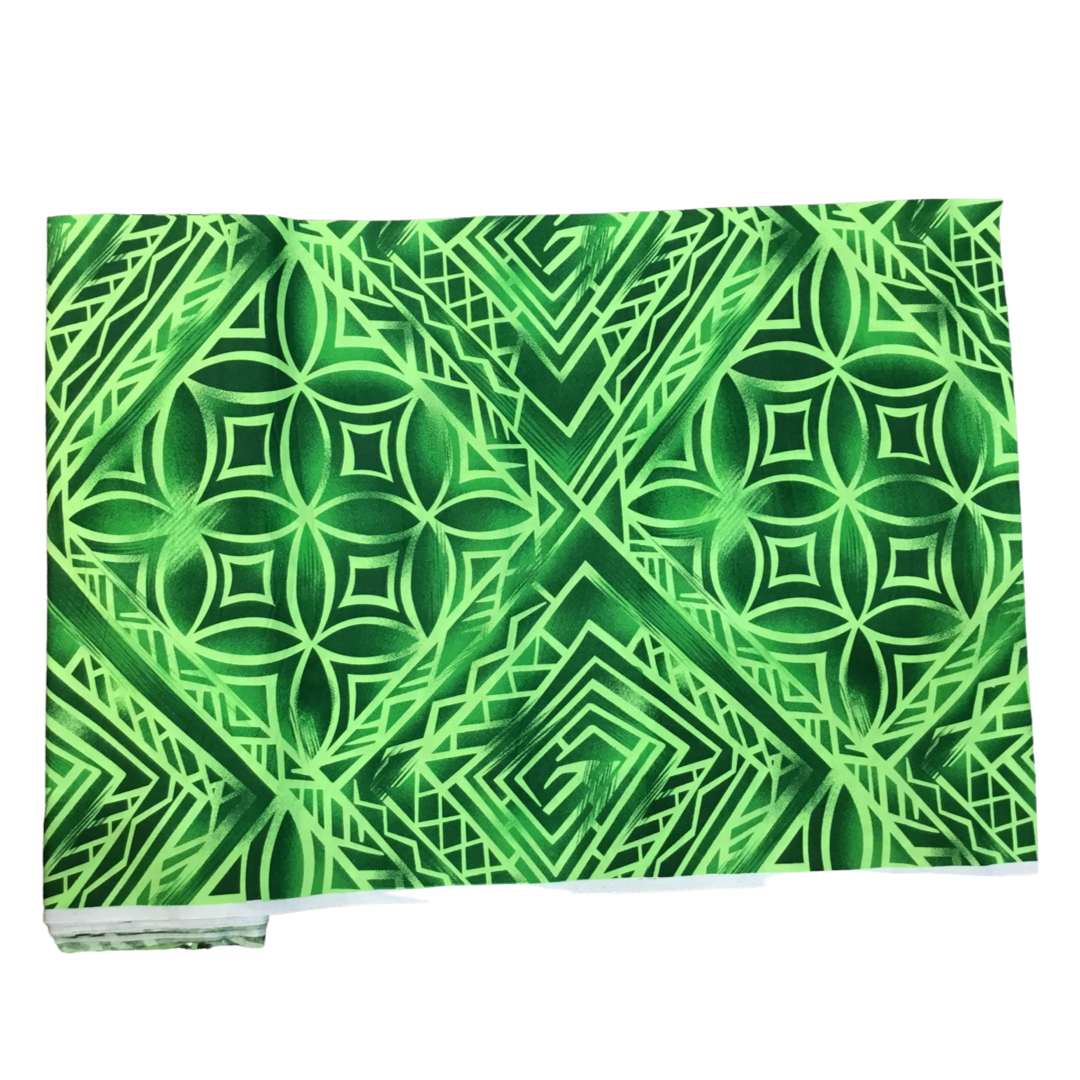 Green Tapa Fabric – www.tanoa.co.nz
