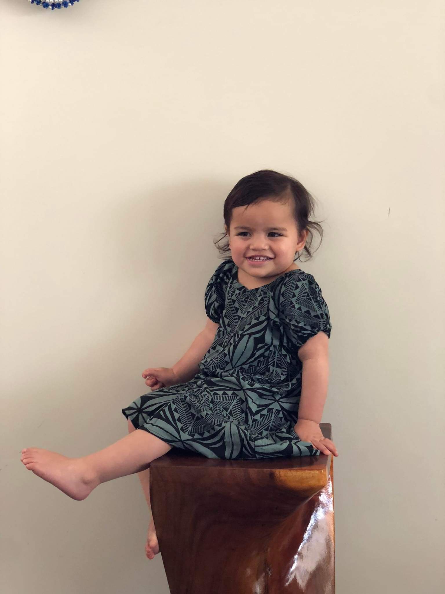 GIRL'S KAFTAN MIDI DRESS-TD902 PUA BLOCK – www.tanoa.co.nz